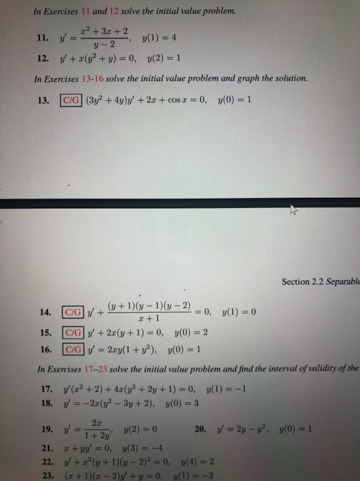 Solved In Exercises 11 and 12 solve the initial value | Chegg.com