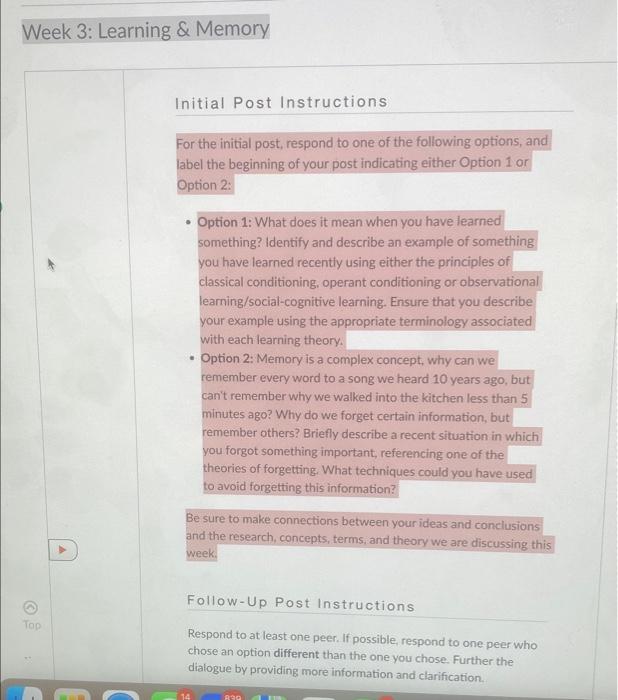 Solved For the initial post, respond to one of the following | Chegg.com