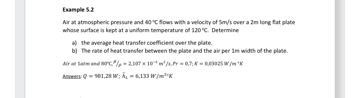Solved Example 5.2Air at atmospheric pressure and 40°C | Chegg.com