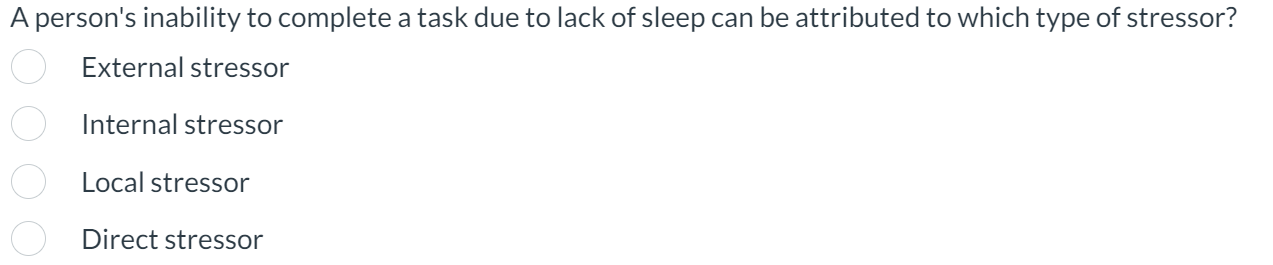 Solved A person's inability to complete a task due to lack | Chegg.com