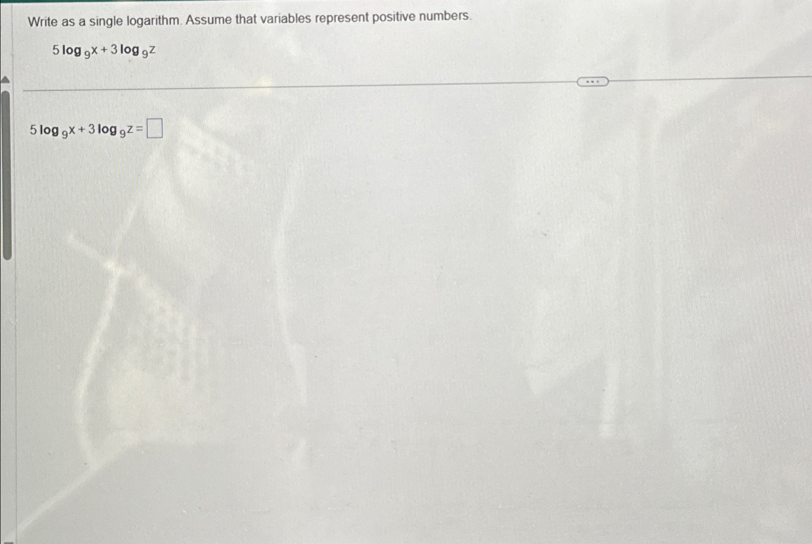 Solved Write as a single logarithm. Assume that variables | Chegg.com