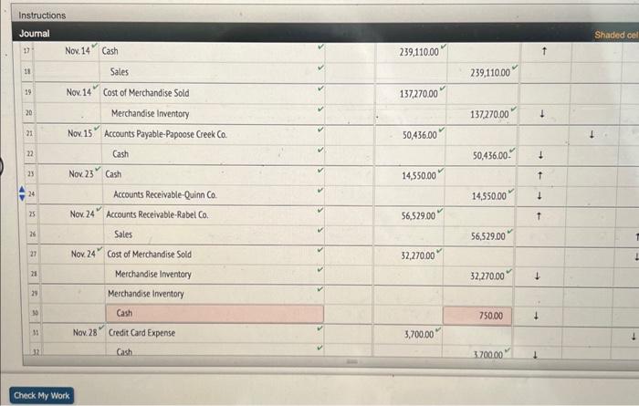 Solved Nov, 3 Purchased merchandise on account from | Chegg.com