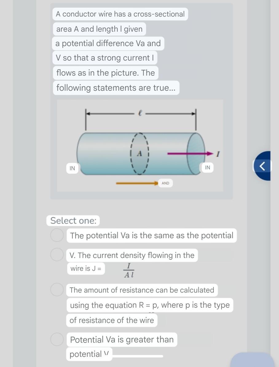 Solved A conductor wire has a cross-sectional area A and | Chegg.com