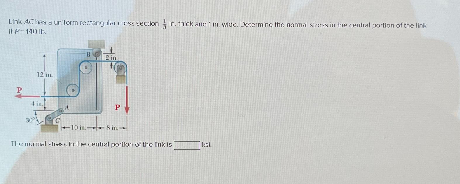 Solved Link AC ﻿has a uniform rectangular cross section 18 | Chegg.com