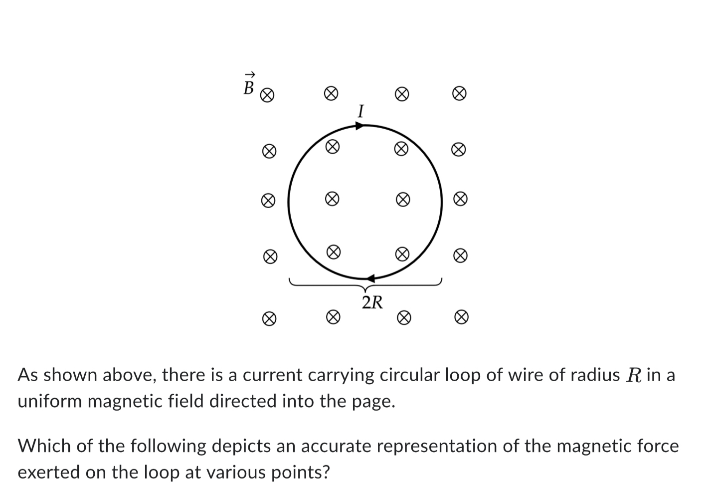 Solved As shown above, there is a current carrying circular | Chegg.com