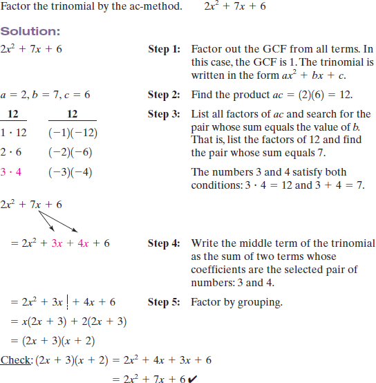 Solved: Factor the trinomials using the ac-method. (See Example ...
