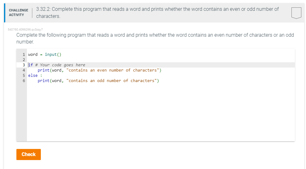 Solved Complete the following program that reads a word and | Chegg.com