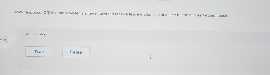 Solved Quick response (QR) ﻿inventory systems allow | Chegg.com
