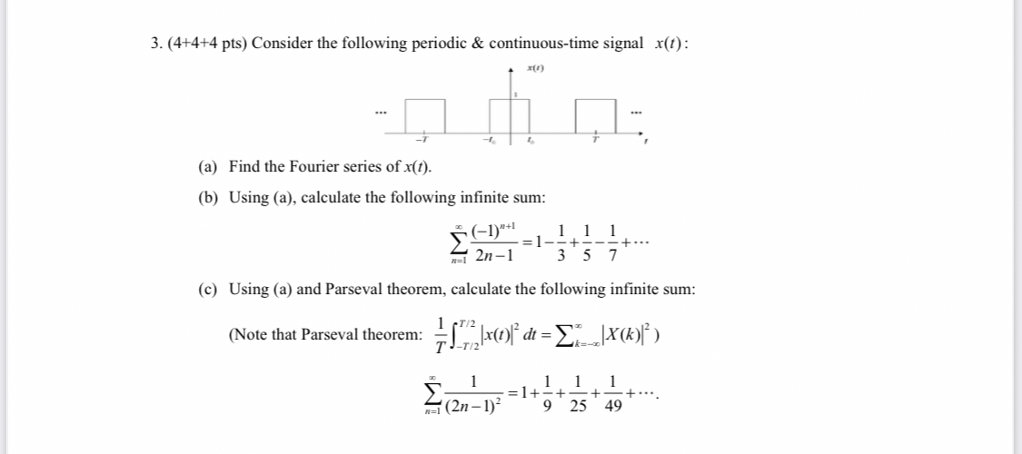 Solved (4+4+4pts) ﻿Consider the following periodic & | Chegg.com