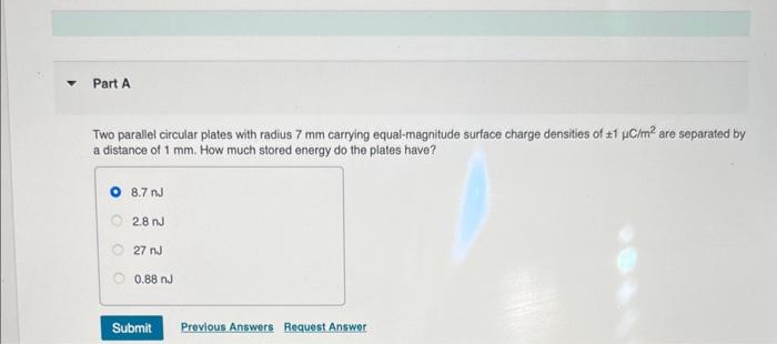 Solved Two parallel circular plates with radius 7 mm | Chegg.com