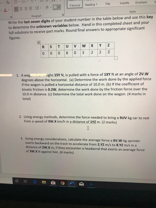 Solved 1 Normal Heading 1 Title Subtitle Emphasis Paragraph | Chegg.com