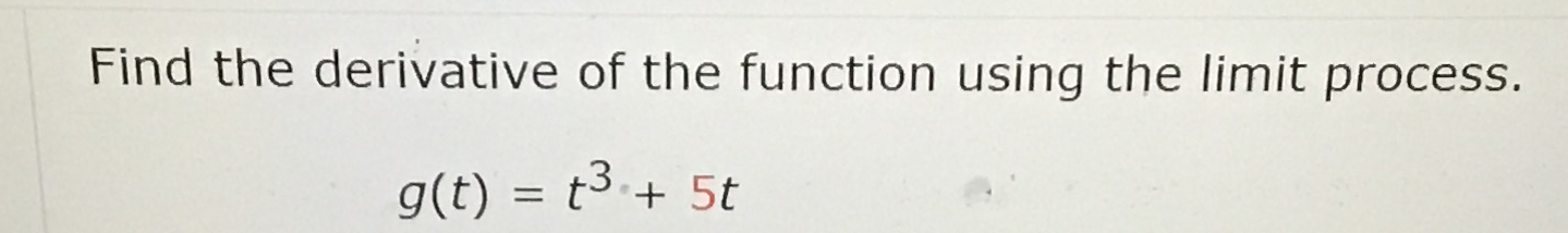 Solved Find the derivative of the function using the limit | Chegg.com
