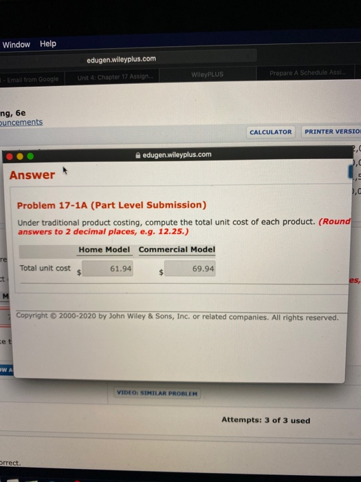 Solved Problem 17-1A (Part Level Submission) Combat Fire, | Chegg.com