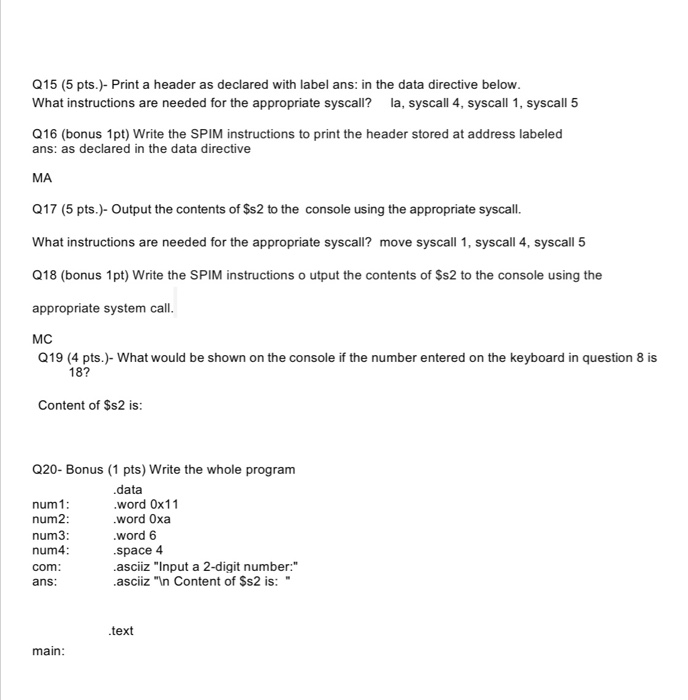 Problem 2 (06-Q16, 50 pts. Syscalls 1, 4, 5, R-R and | Chegg.com