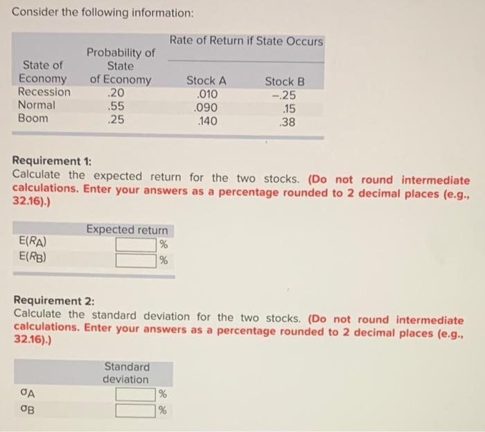Solved Consider the following information: Requirement 1: | Chegg.com