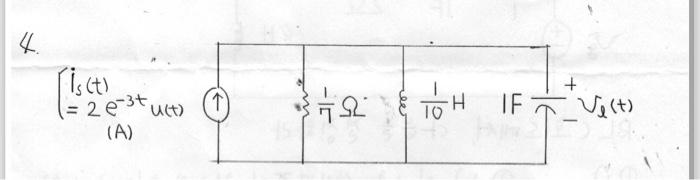 Solved [is(t)=2e−3tu(t) (A) | Chegg.com