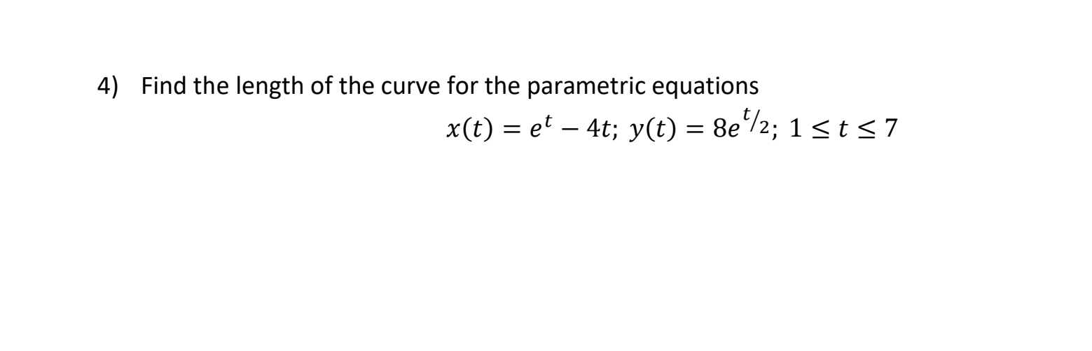 Solved Find the length of the curve for the parametric | Chegg.com