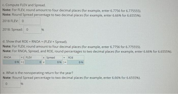 Solved Compute ROE and Nonoperating Return with Negative NNO | Chegg.com