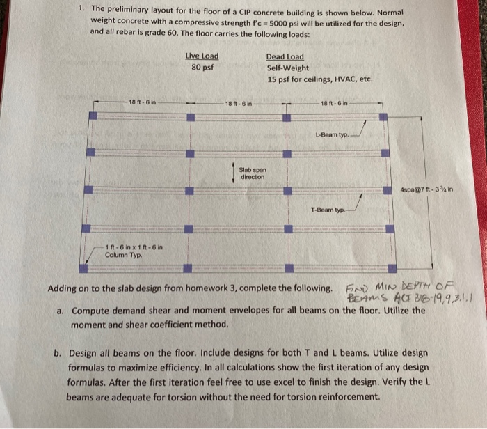 Solved 1. The preliminary layout for the floor of a CIP | Chegg.com