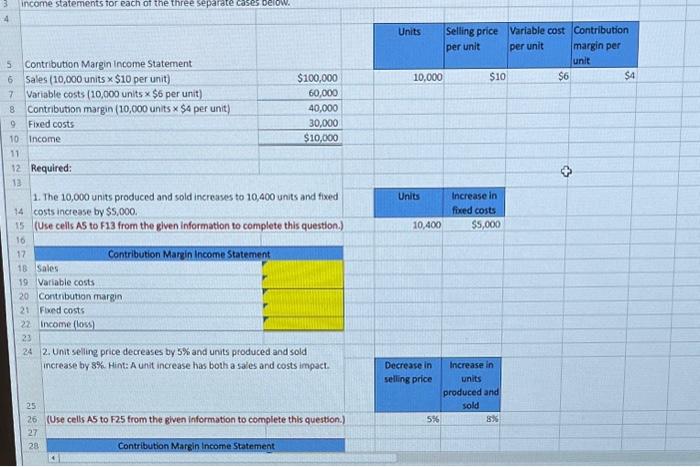 Solved 5. Contribution Margin Income Statement 6 Sales | Chegg.com