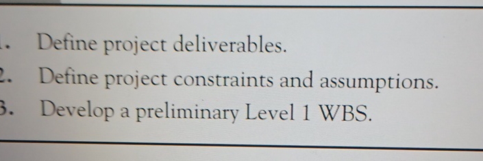 Solved . Define project deliverables.2. Define project | Chegg.com Solved . Define project deliverables.2. Define project | Chegg.com