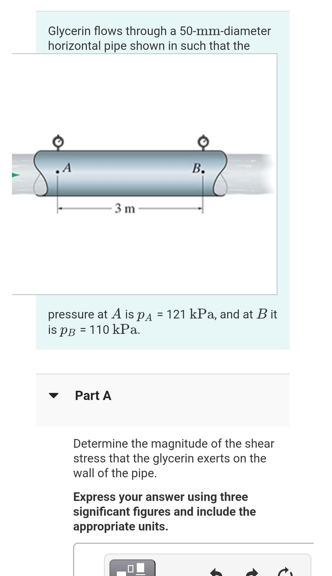 Solved Glycerin flows through a 50-mm-diameter horizontal | Chegg.com