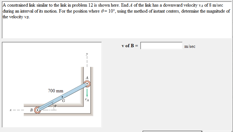 Solved A constrained link similar to the link in problem 12 | Chegg.com