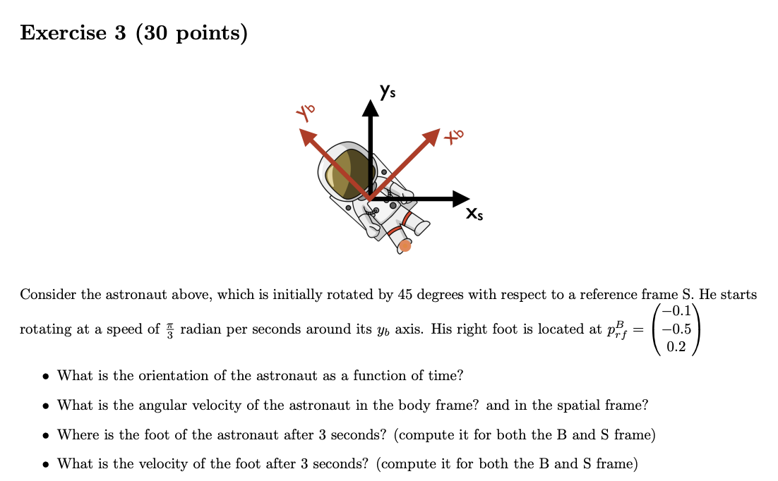 Solved Exercise 3 (30 ﻿points) ﻿Consider the astronaut | Chegg.com