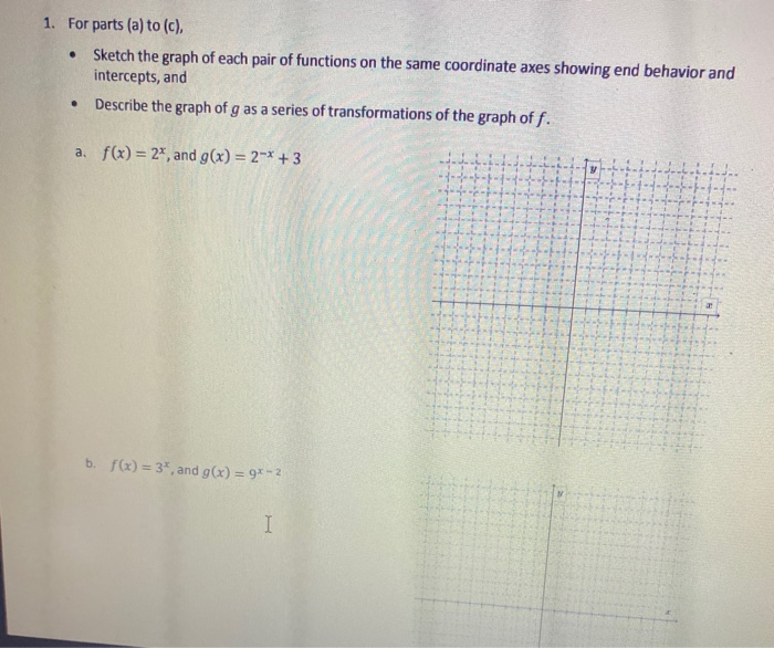 Solved . 1. For parts (a) to (c), Sketch the graph of each | Chegg.com