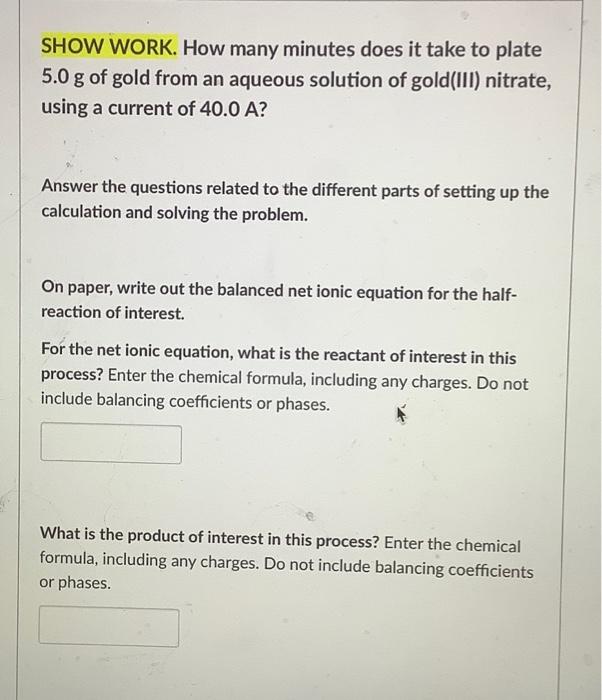 Solved SHOW WORK. How many minutes does it take to plate 5.0 | Chegg.com