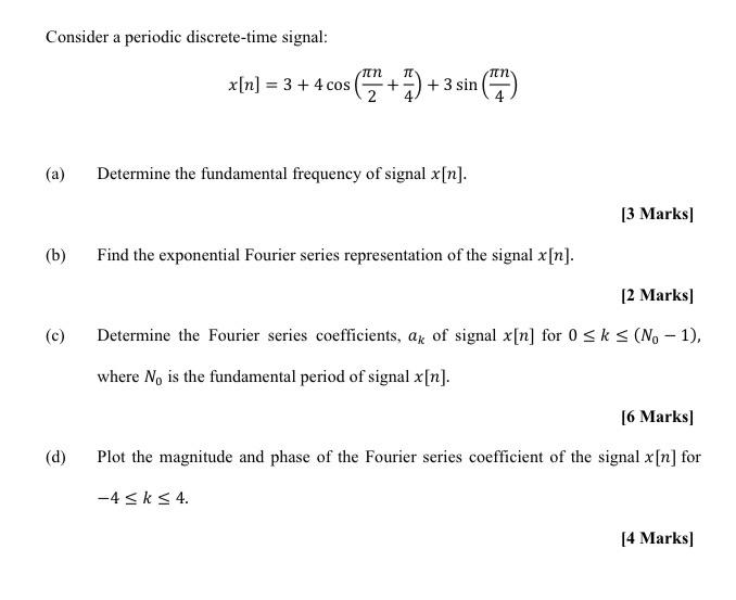 Solved Consider a periodic discrete-time signal: | Chegg.com
