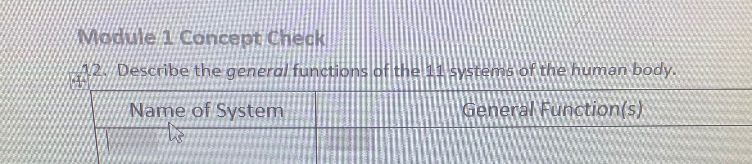 Solved Module 1 ﻿Concept Check12. ﻿Describe the general | Chegg.com