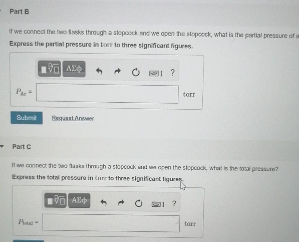Solved Part A An experiment shows that a 114 mL gas sample | Chegg.com