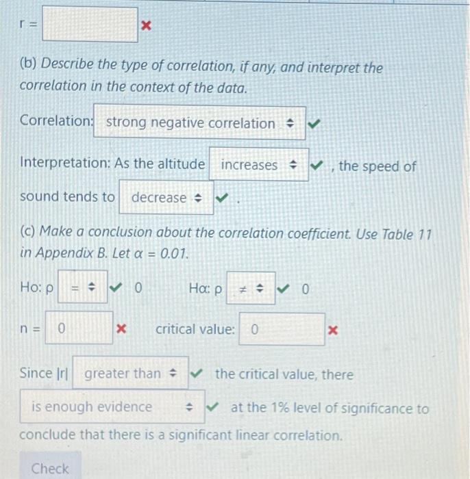 Solved Speed of Sound Eleven altitudes (in thousands of | Chegg.com