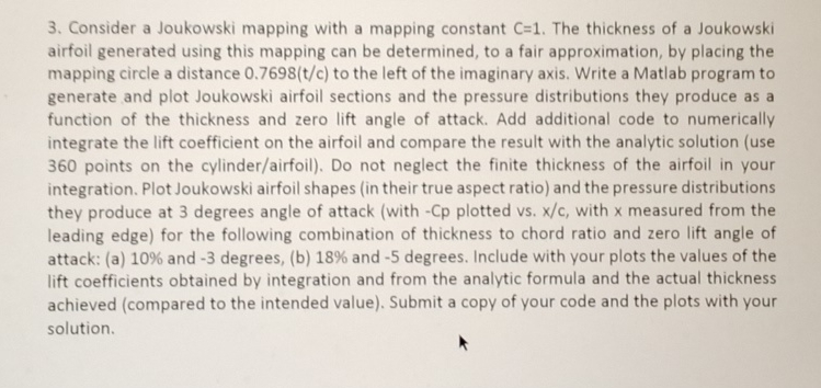 Solved Consider a Joukowski mapping with a mapping constant | Chegg.com