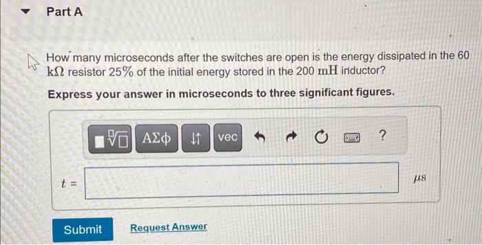 Solved The two switches in the circuit seen in (Figure 1) | Chegg.com