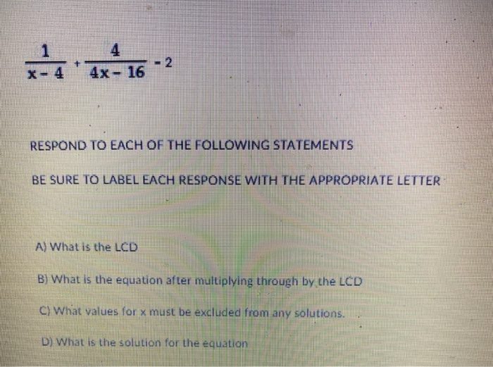 Solved na lx-16 4x - 16 RESPOND TO EACH OF THE FOLLOWING | Chegg.com