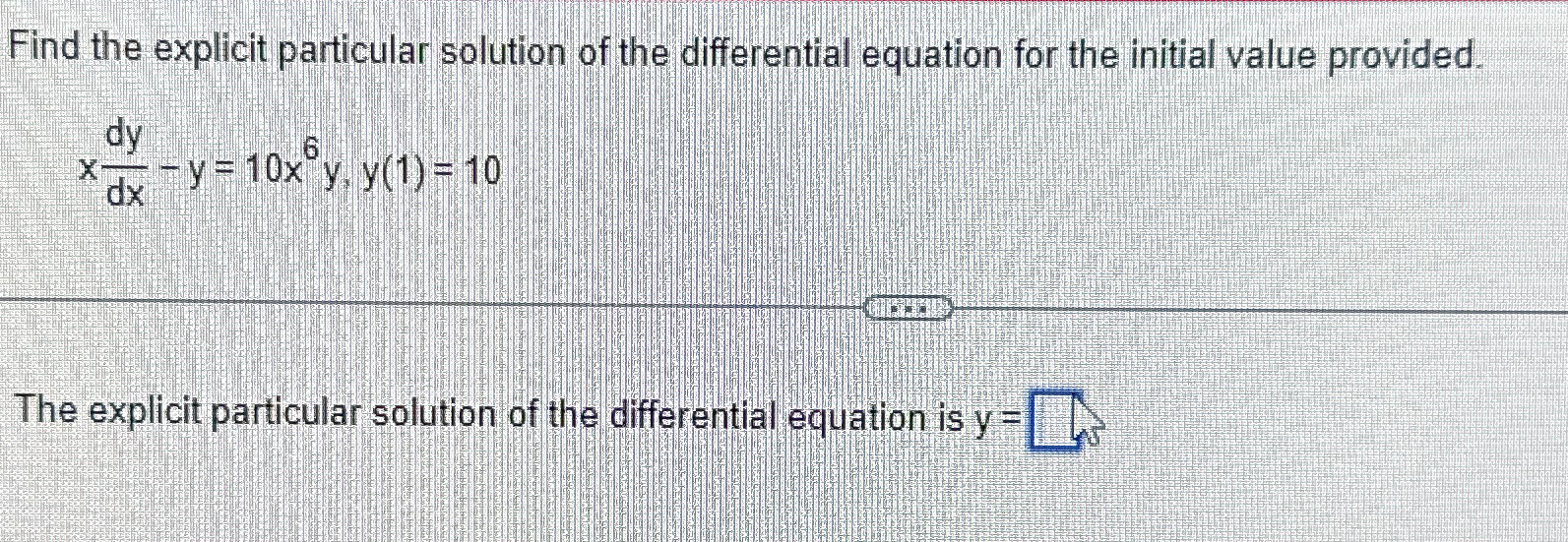 Solved Find the explicit particular solution of the | Chegg.com