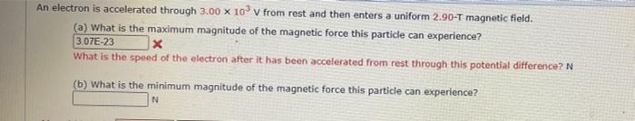 [solved] An Electron Is Accelerated Through 3 00 Times