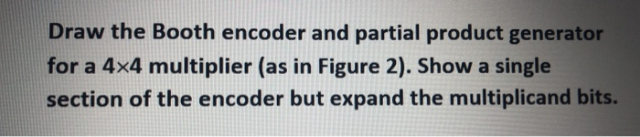 Draw the Booth encoder and partial product generator | Chegg.com