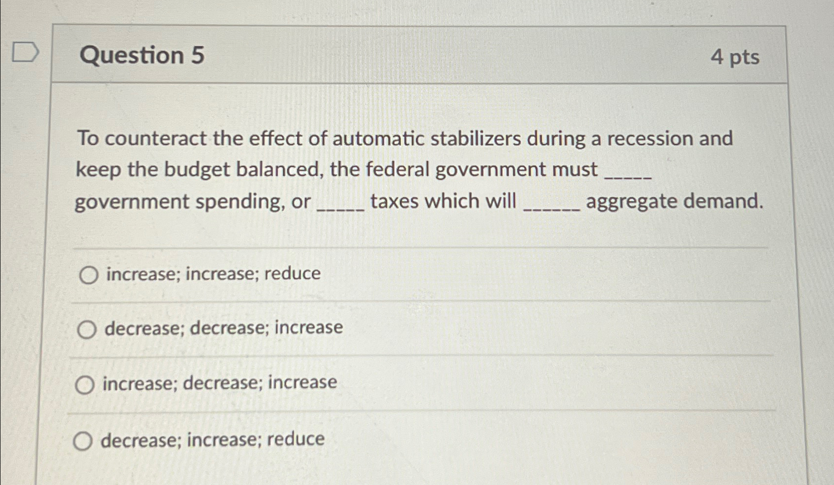 Solved Question 54 ﻿ptsTo counteract the effect of automatic | Chegg.com