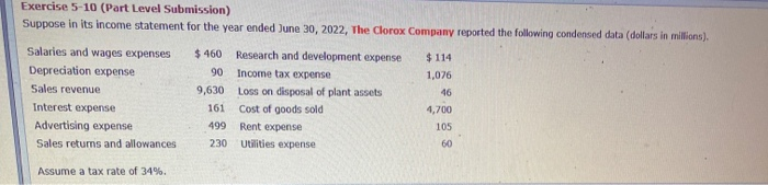 Solved Exercise 5-10 (Part Level Submission) Suppose in its | Chegg.com