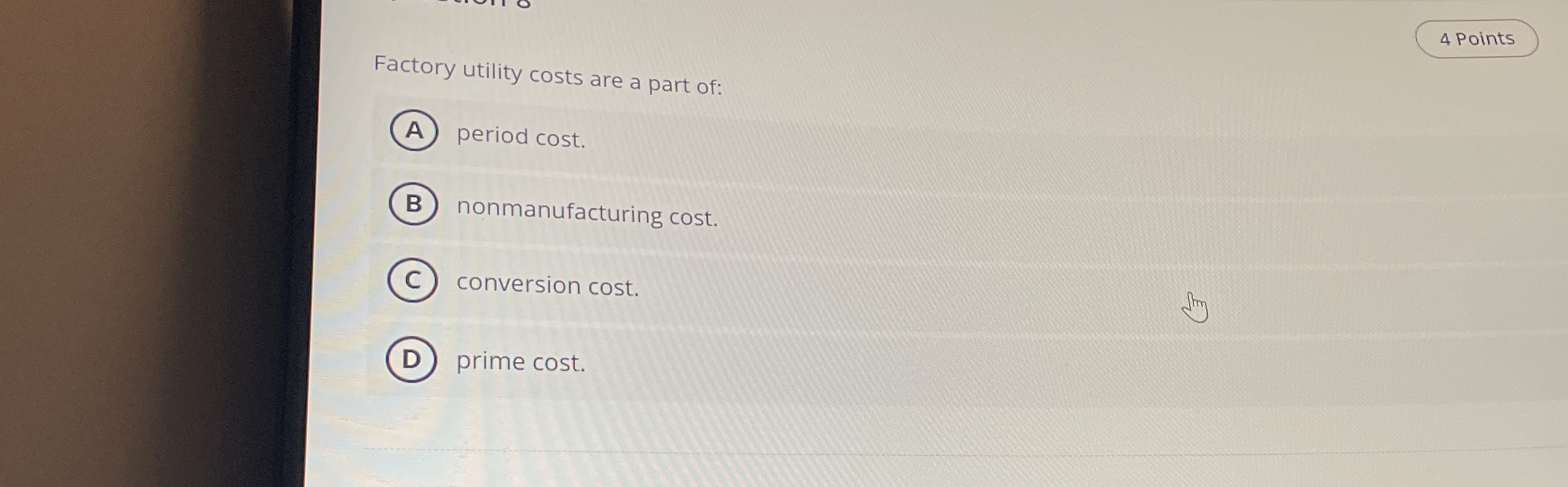 Solved Factory utility costs are a part of:period | Chegg.com