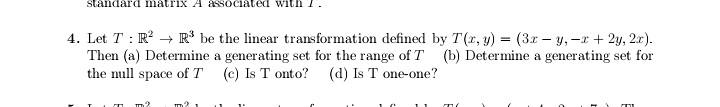 Solved 4. Let T:R2→R3 be the linear transformation defined | Chegg.com