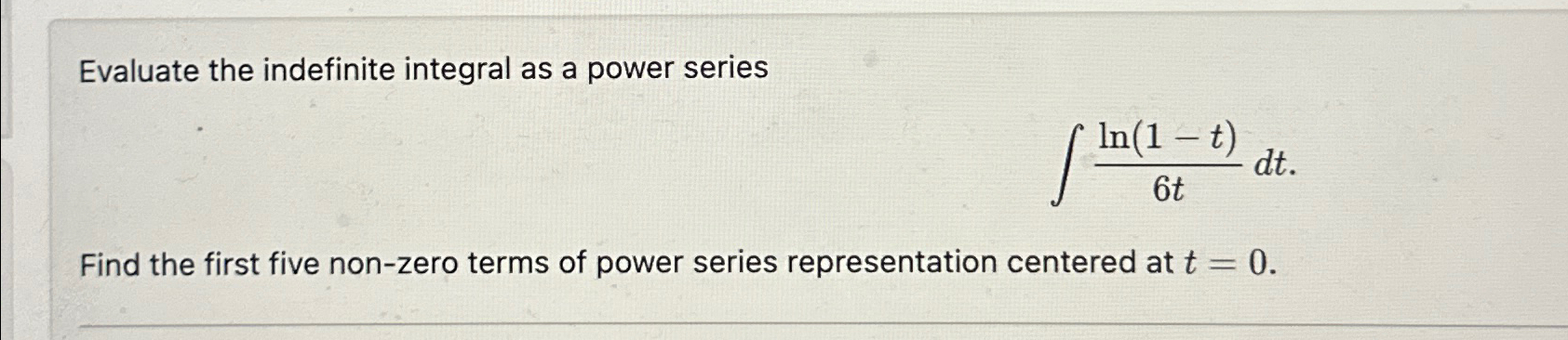 Solved Evaluate the indefinite integral as a power | Chegg.com