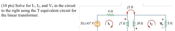 Solved (10 ﻿pts) ﻿Solve for I1,I2, ﻿and Vo ﻿in the circuit | Chegg.com