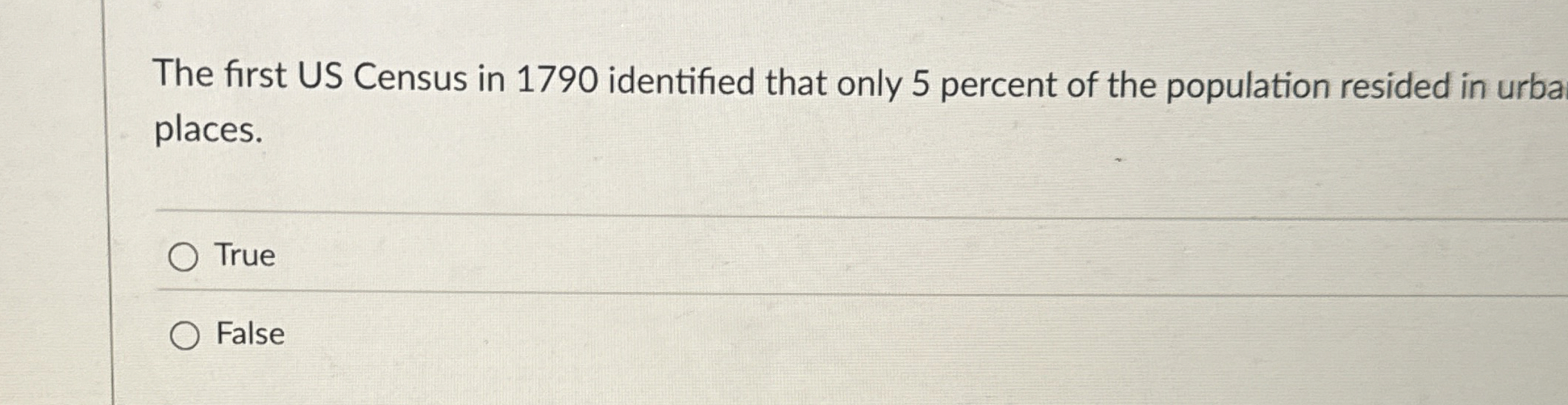 Solved The first US Census in 1790 ﻿identified that only 5 | Chegg.com