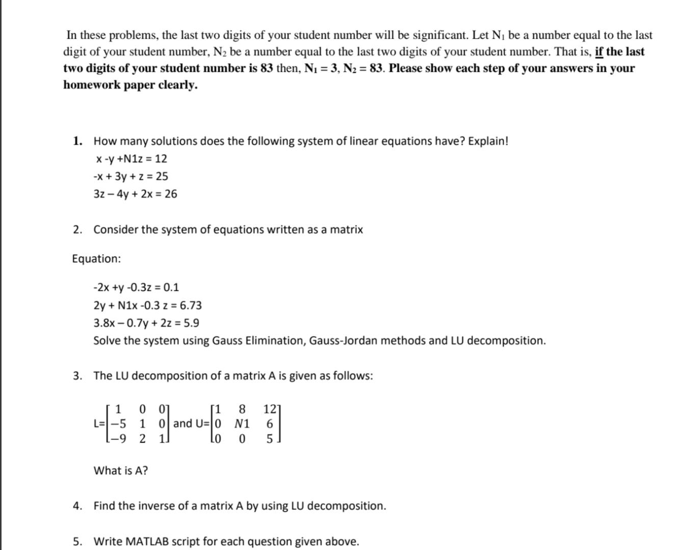 In these problems, the last two digits of your | Chegg.com