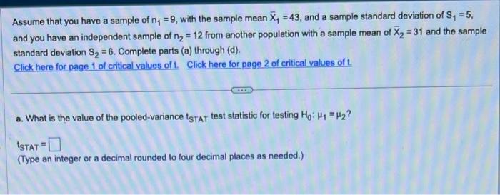 Solved Assume that you have a sample of , with the sample | Chegg.com