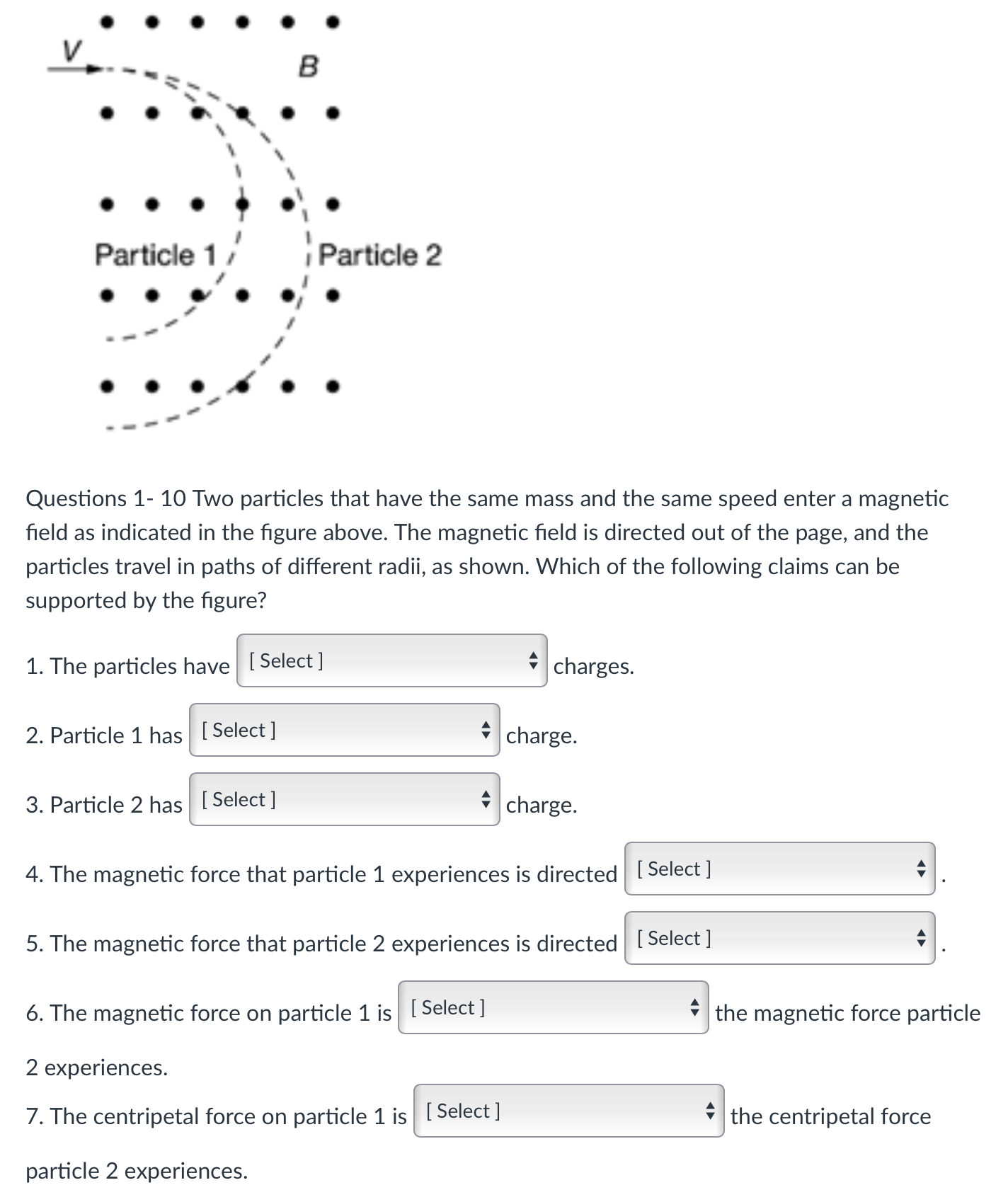 Solved Questions 1-10 ﻿Two particles that have the same mass | Chegg.com